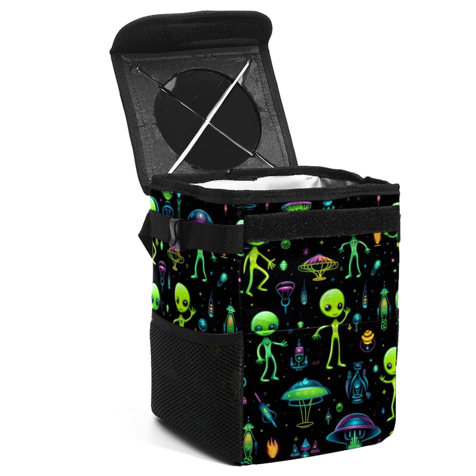 Alien Foldable Car Trash Bin with Lid, Leak-proof Mini Trash Can ...