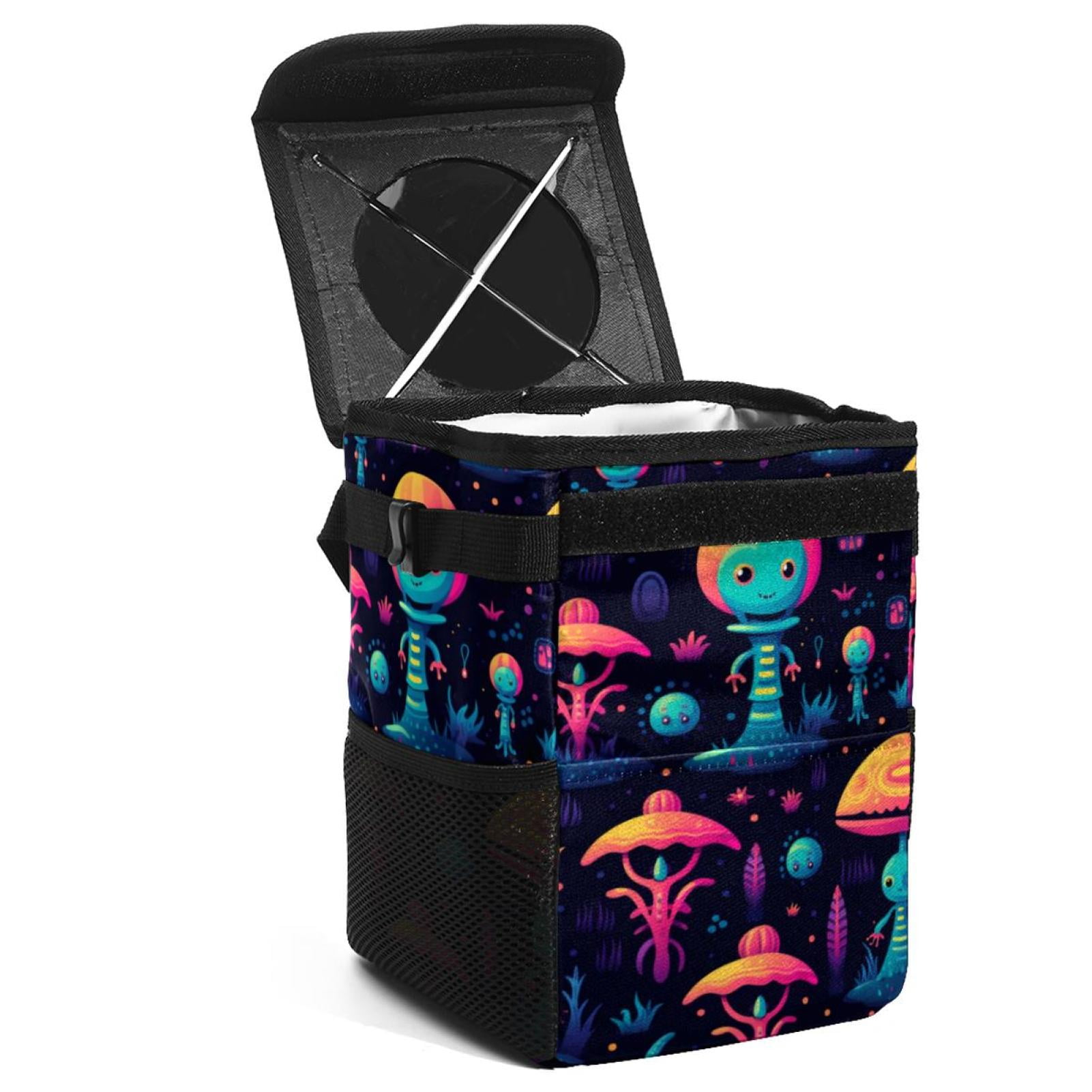 Alien Foldable Car Trash Can Mini Trash Can with Lid Leak-Proof Car ...