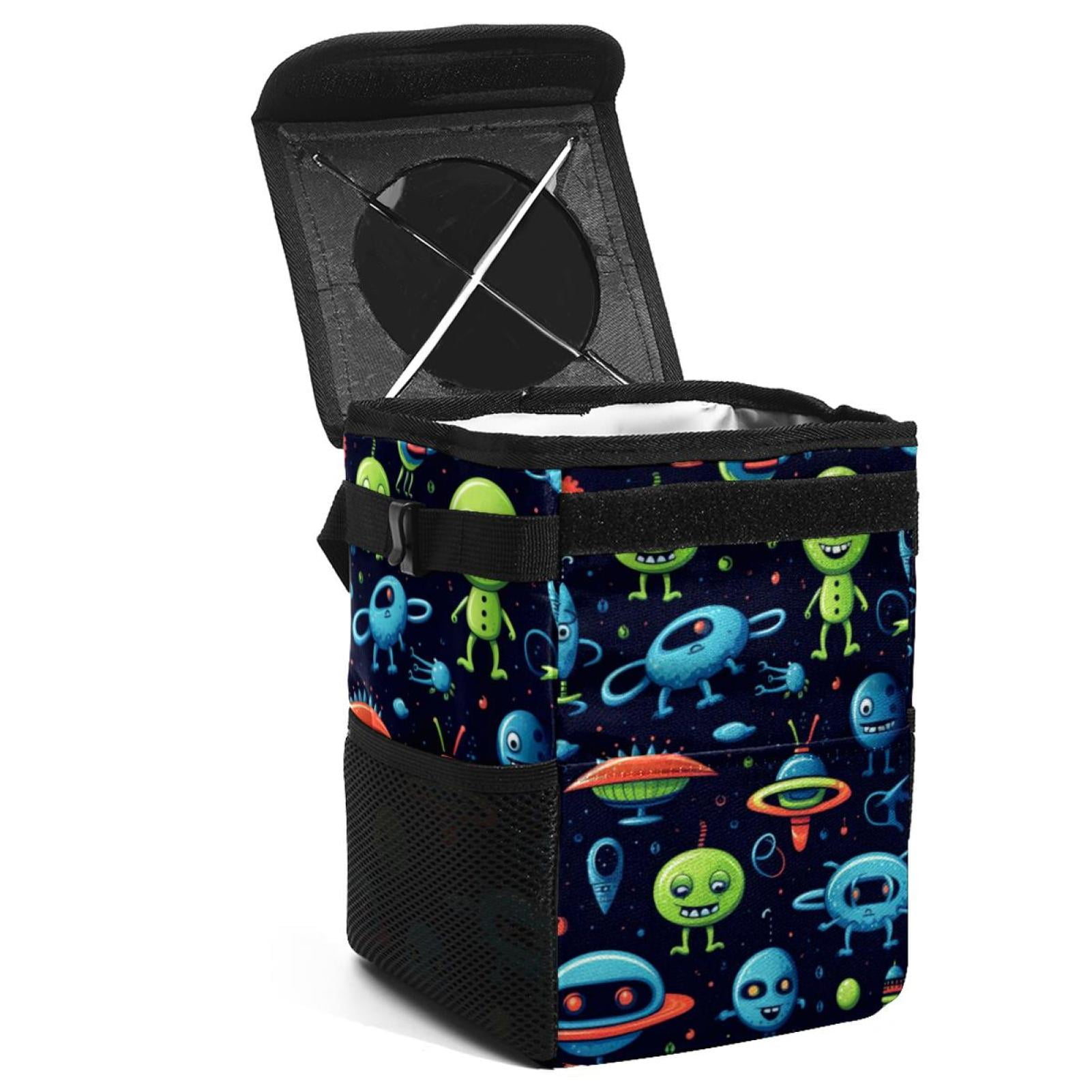 Alien Foldable Car Trash Can Mini Trash Can with Lid Leak-Proof Car ...