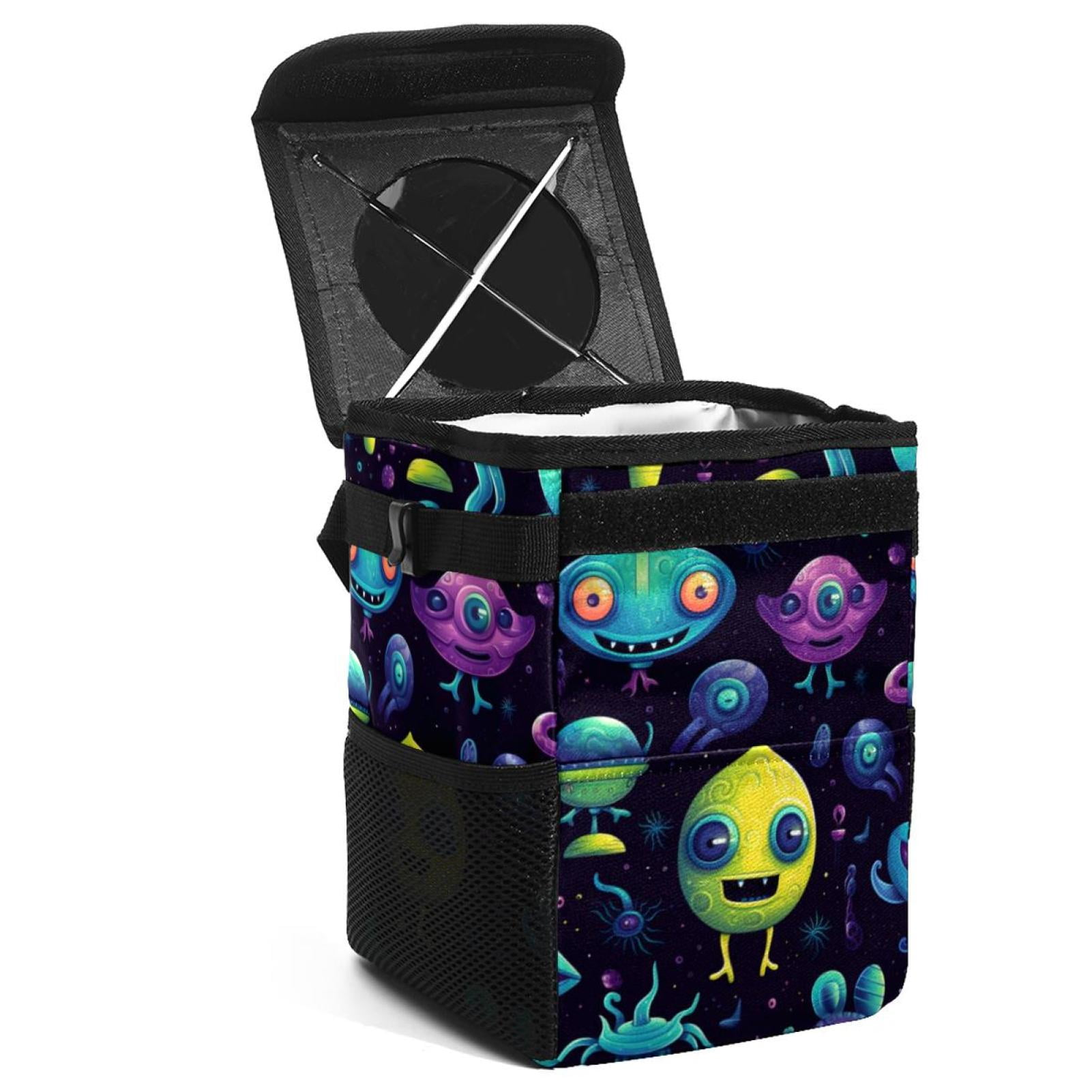 Alien Foldable Car Trash Can with Lid, Leak-Proof, Hanging Storage Bag ...