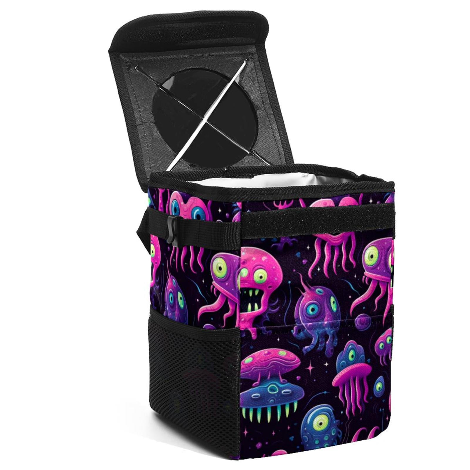 Alien Foldable Car Trash Can with Lid, Leak-Proof, Hanging Storage Bag ...