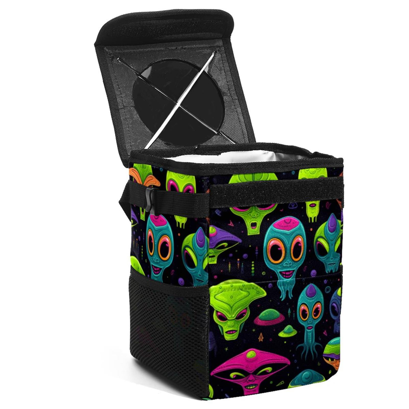 Alien Foldable Car Trash Can with Lid, Leak-Proof Mini Trash Can ...