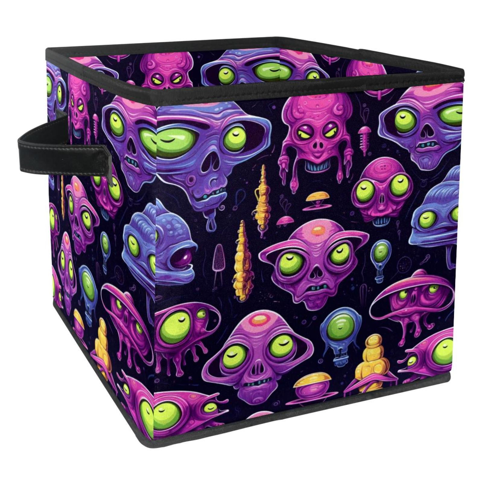 Alien Foldable Clothes Storage Bins with Handle, 10.8"x10.5"x10.6 ...