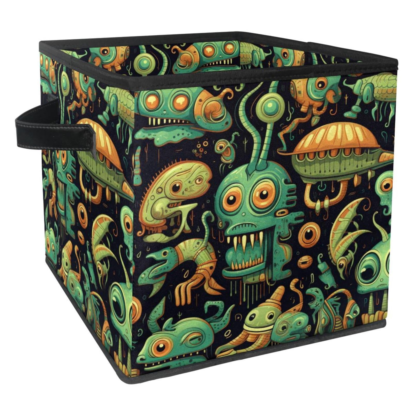 Alien Foldable Cube Organizer with Handle, 10.8"x10.5"x10.6", Large ...