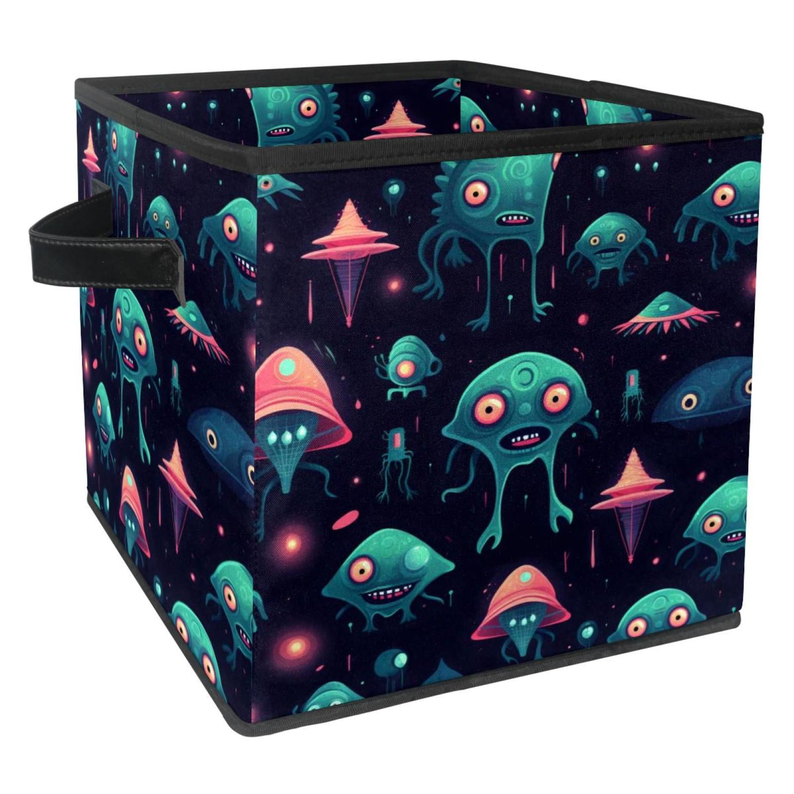 Alien Foldable Cube Organizer with Handle, 10.8"x10.5"x10.6", Large ...