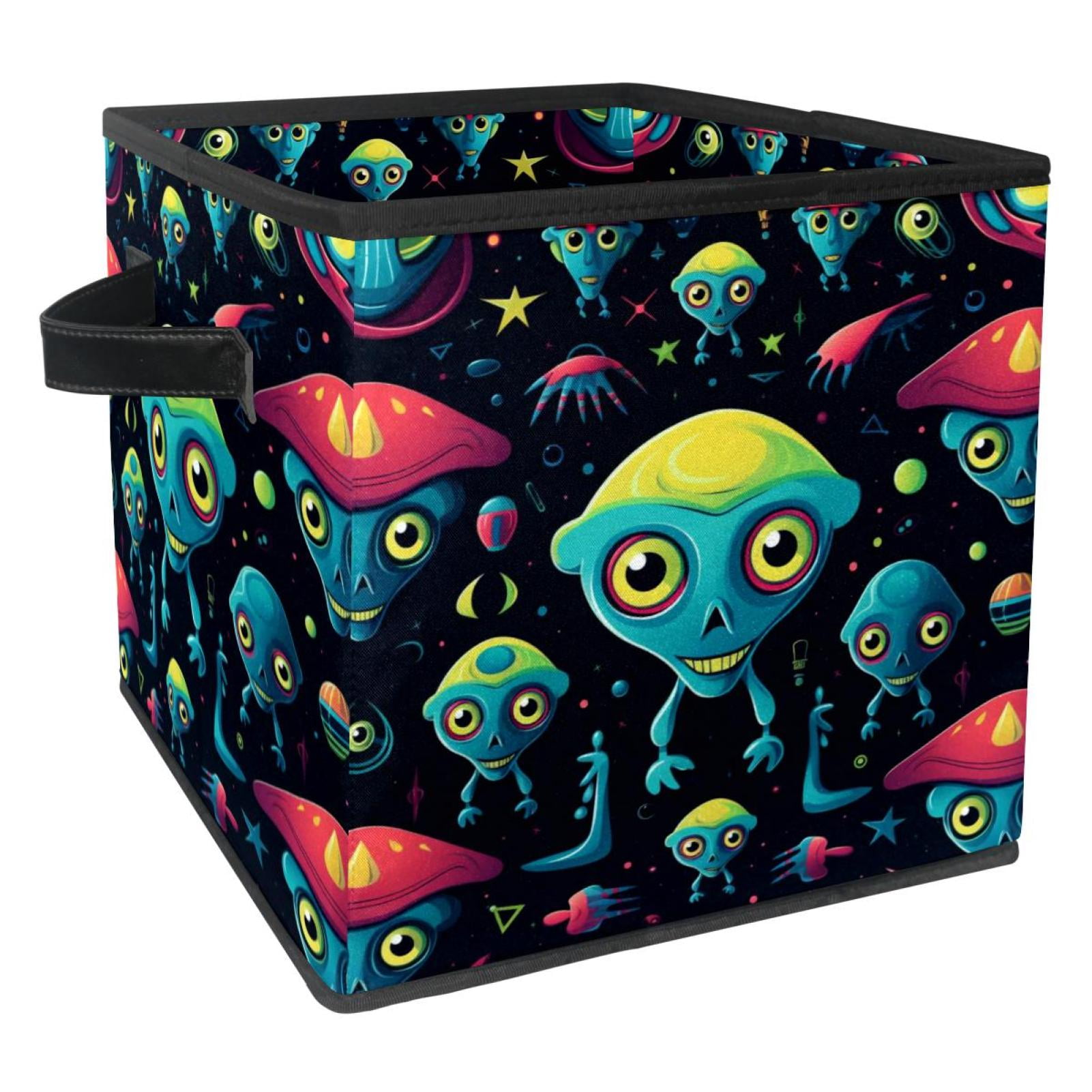 Alien Foldable Cube Organizer with Handle, 10.8"x10.5"x10.6", Large ...