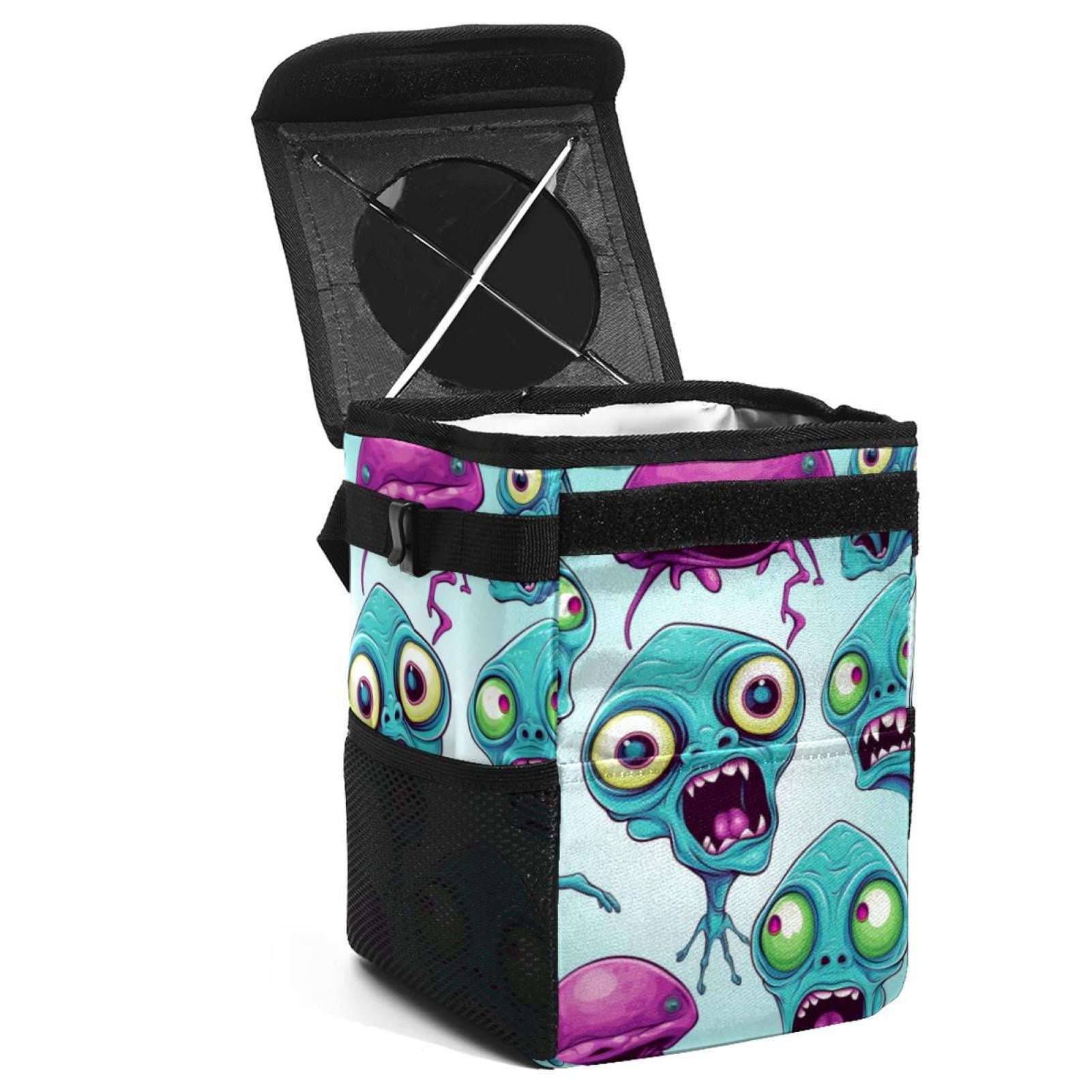 Alien Foldable Mini Trash Can for Car with Lid, Leak-proof Hanging ...