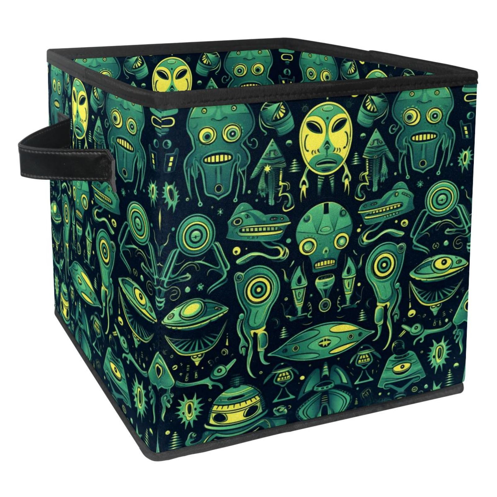 Alien Foldable Storage Box with Handle, 10.8"x10.5"x10.6", Large ...