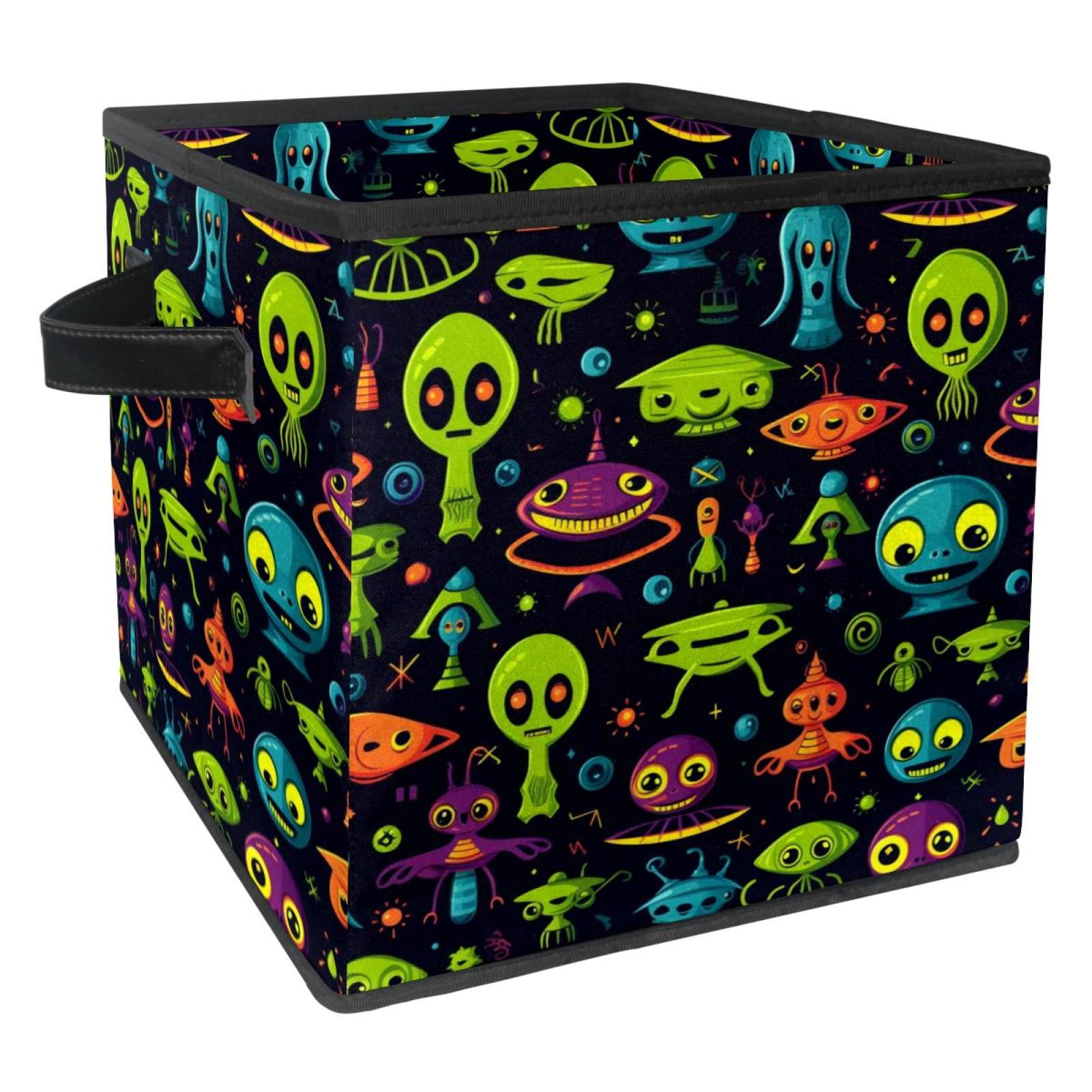 Alien Foldable Storage Box with Handle, 10.8"x10.5"x10.6", Large ...