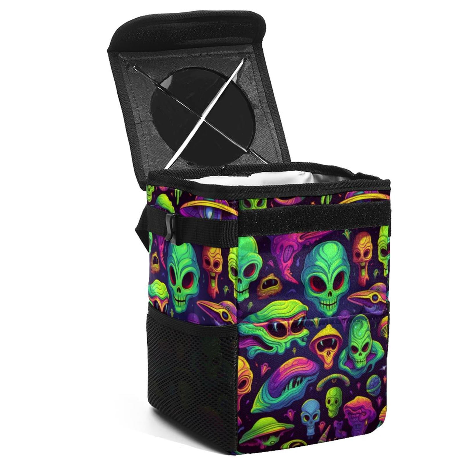 Alien Foldable with Lid Leak-Proof Hanging Storage Bag Mini Trash Can ...