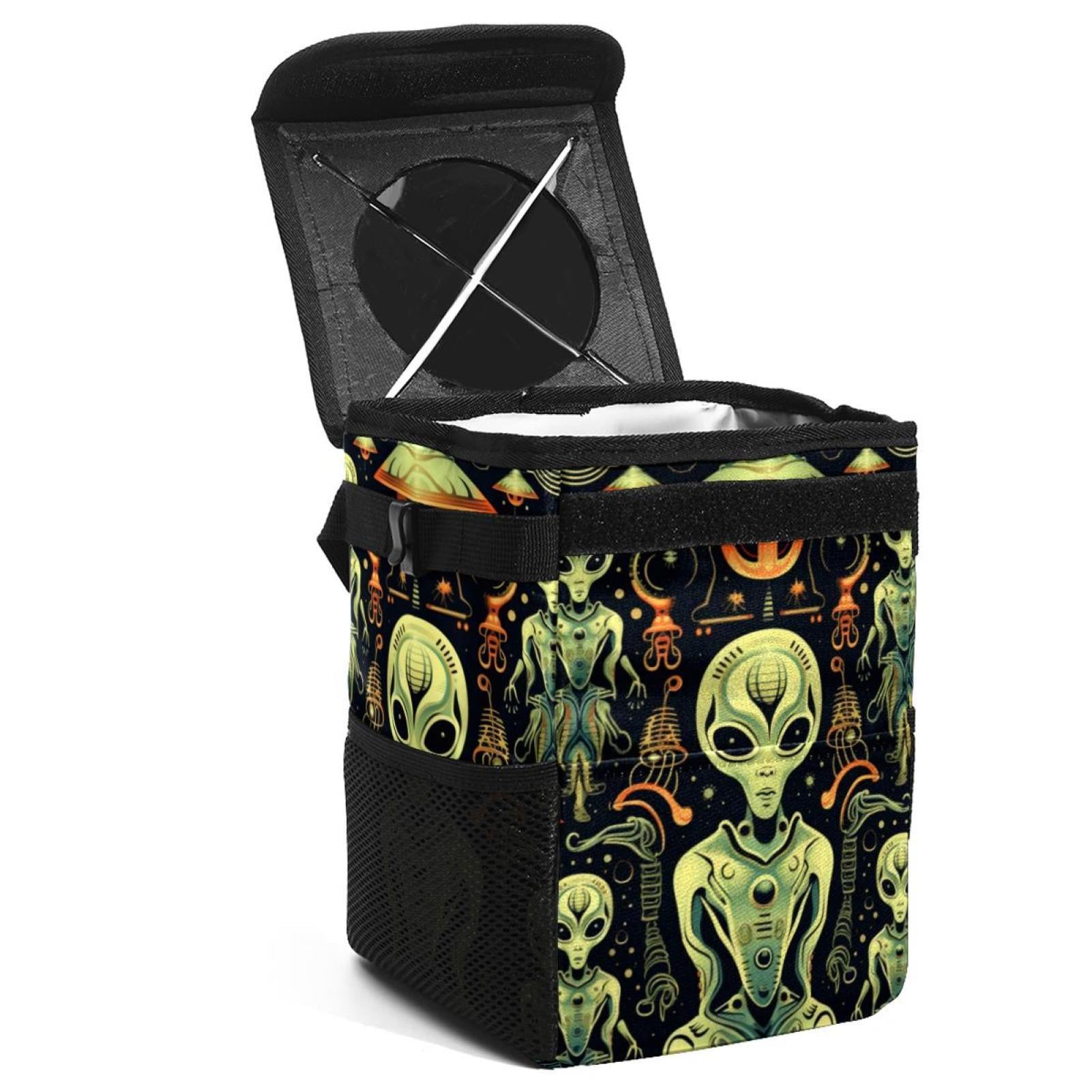 Alien Foldable, with Lid, Leak-proof, Hanging Car Trash Can Garbage Can ...