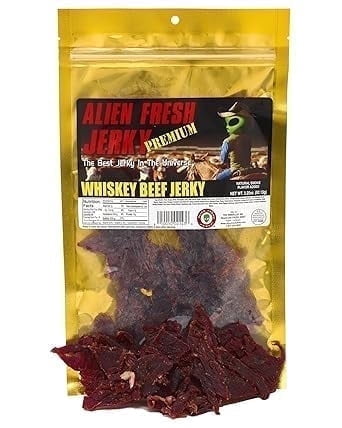 Alien Fresh Jerky - Classic - Whiskey - Premium Beef - Low Calorie ...