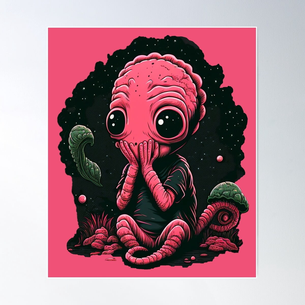 Alien Funny Quote Oh My Stars!! Poster Wall Art Modern Wall Decor For ...