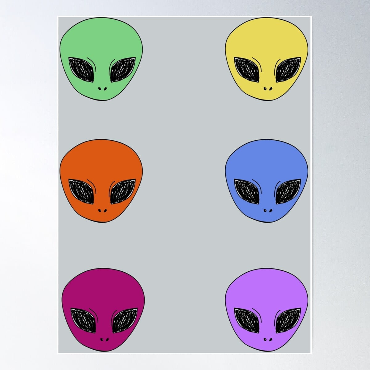 Alien Gang Pack Poster Wall Art, Modern Wall Decor For Living Room ...