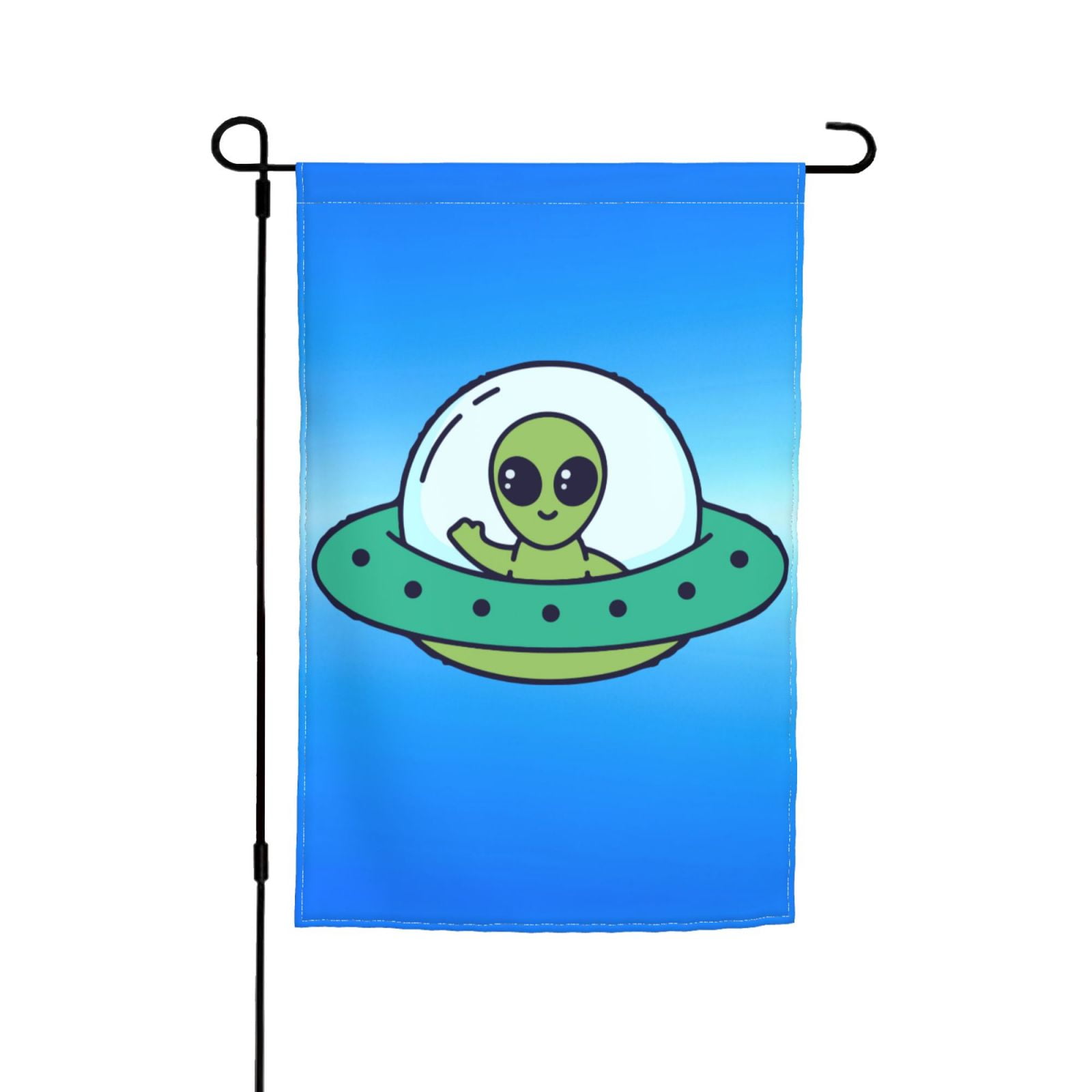 Alien Garden Flag 12x18 Inch, Double Sided Outside Sign Yard Flag ...