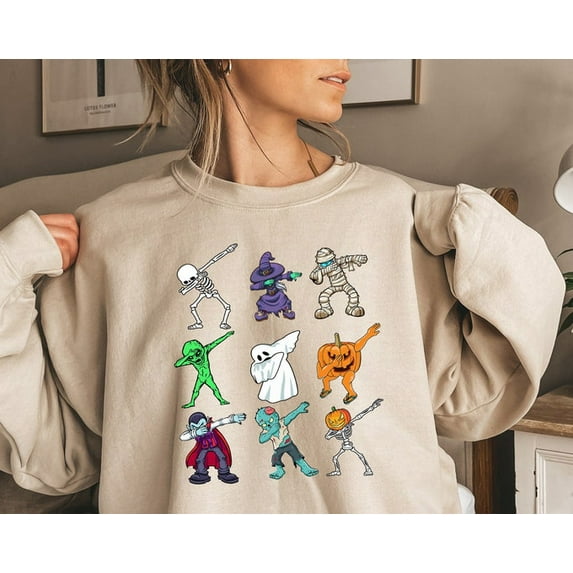 Alien Ghost Witch Dabbing Sweatshirt: Pumpkin Vampire Shirt, Party S ...