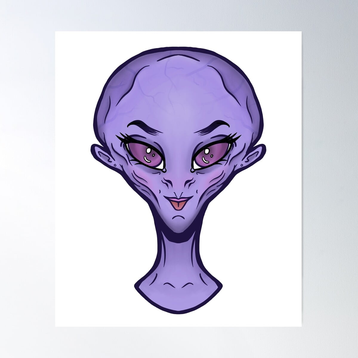 Alien Girl Poster Wall Art, Modern Wall Decor For Living Room Bedroom ...