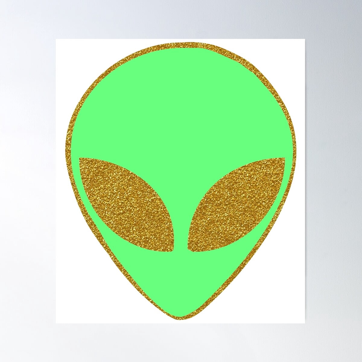 Alien (Gold) Poster Wall Art, Modern Wall Decor For Living Room Bedroom ...