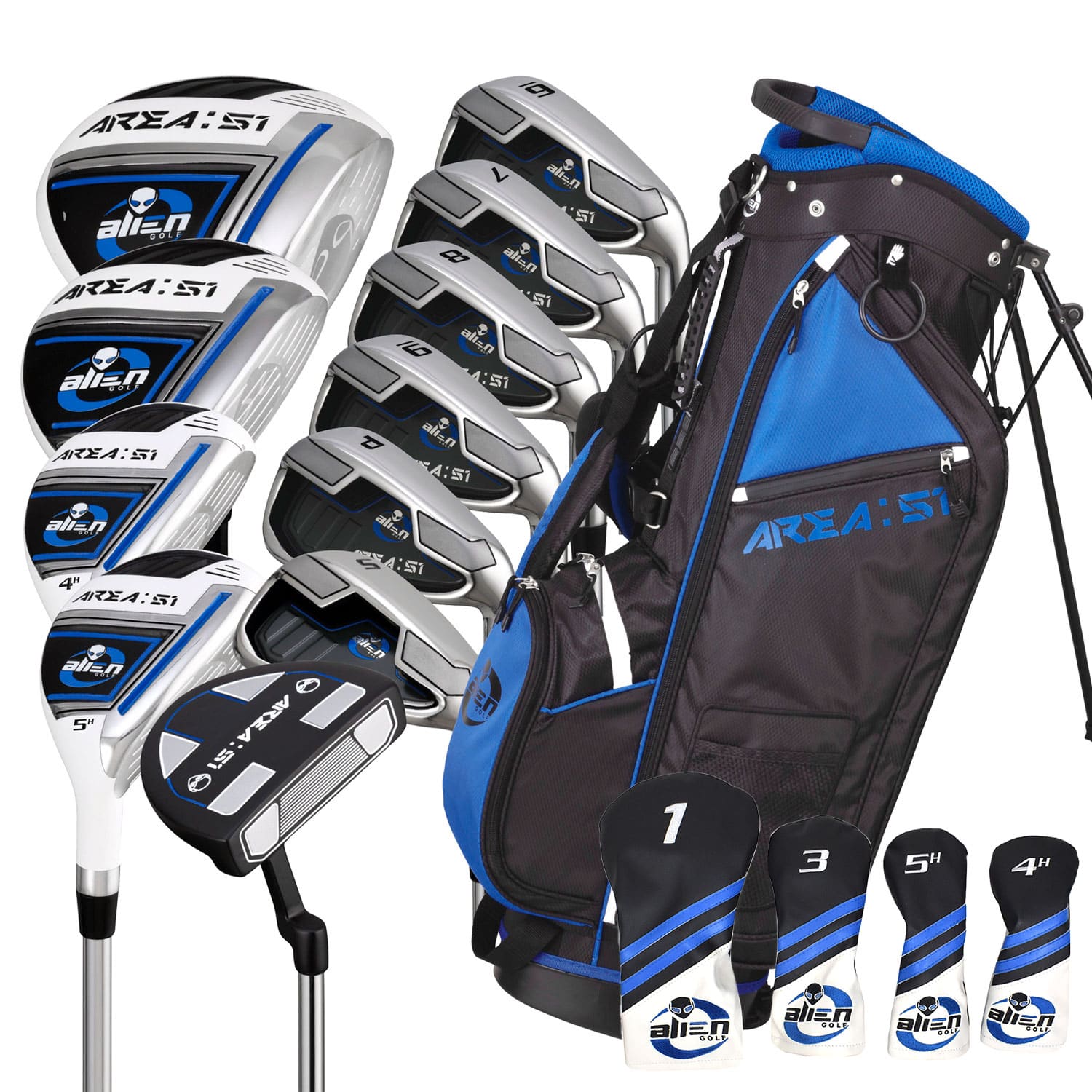Alien Golf Area:51 Complete Set with Stand Bag, Hyper Titanium Club and ...
