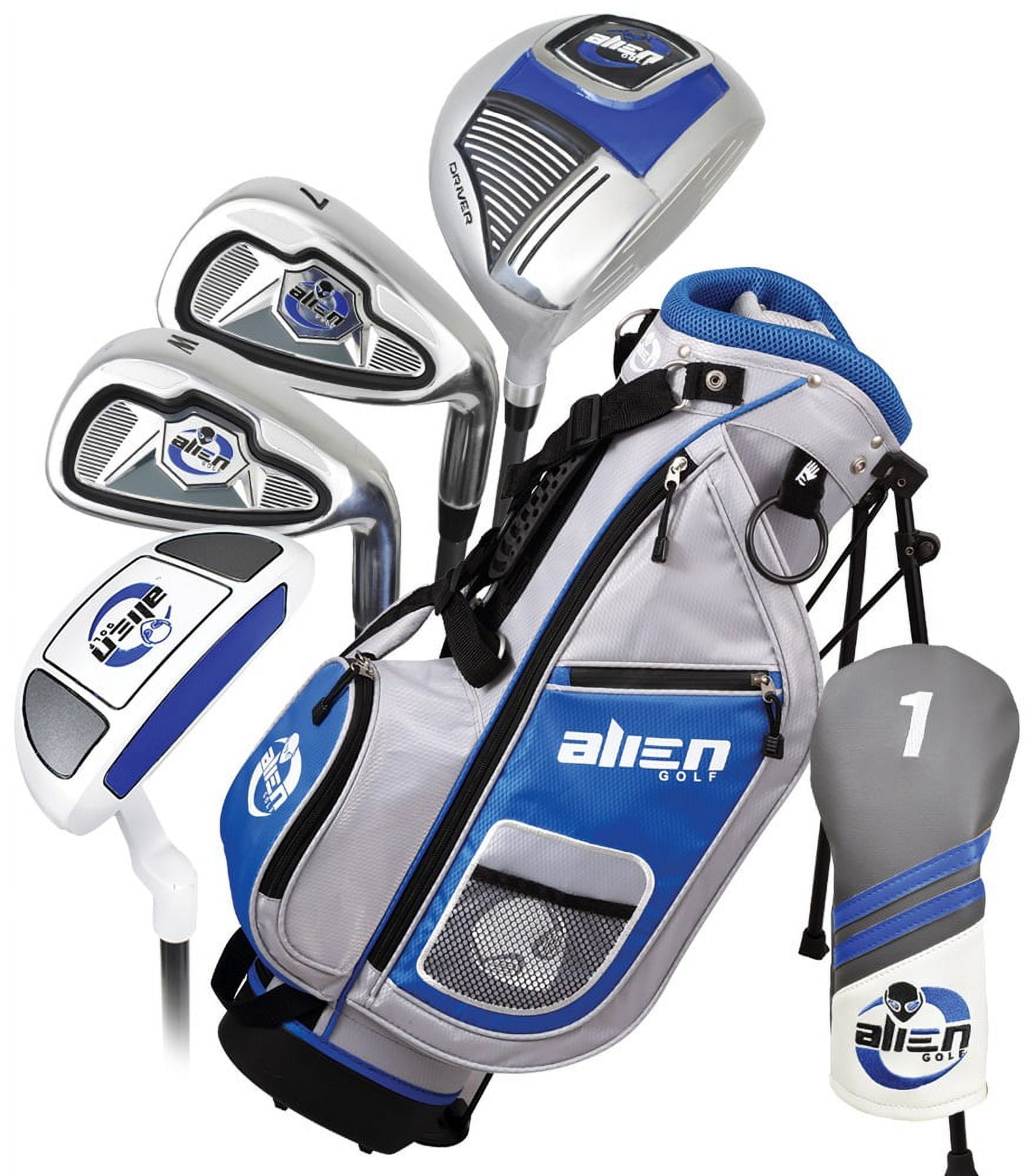 Alien Golf Beginner Kids Set: Jr Youth Left-Handed Graphite 6-Piece Set ...