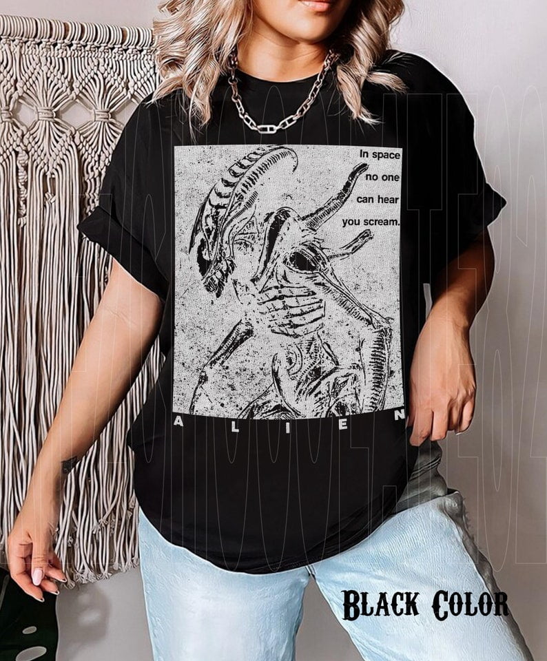 Alien Graphic T-Shirt, 70s Movie Memorabilia, Alien 1979 Sci-Fi Action ...
