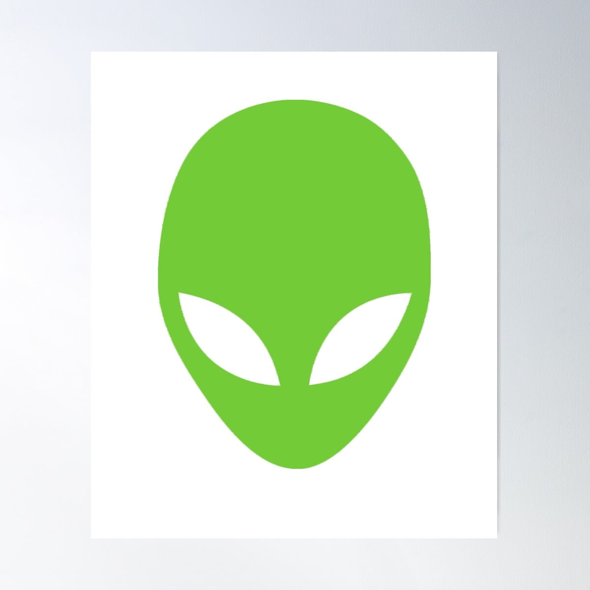 Alien, Green Alien Head Shot T-Shirt Poster Wall Art, Modern Wall Decor ...