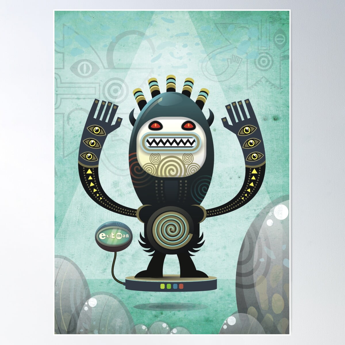 Alien Guard Poster Wall Art, Modern Wall Decor For Living Room Bedroom ...