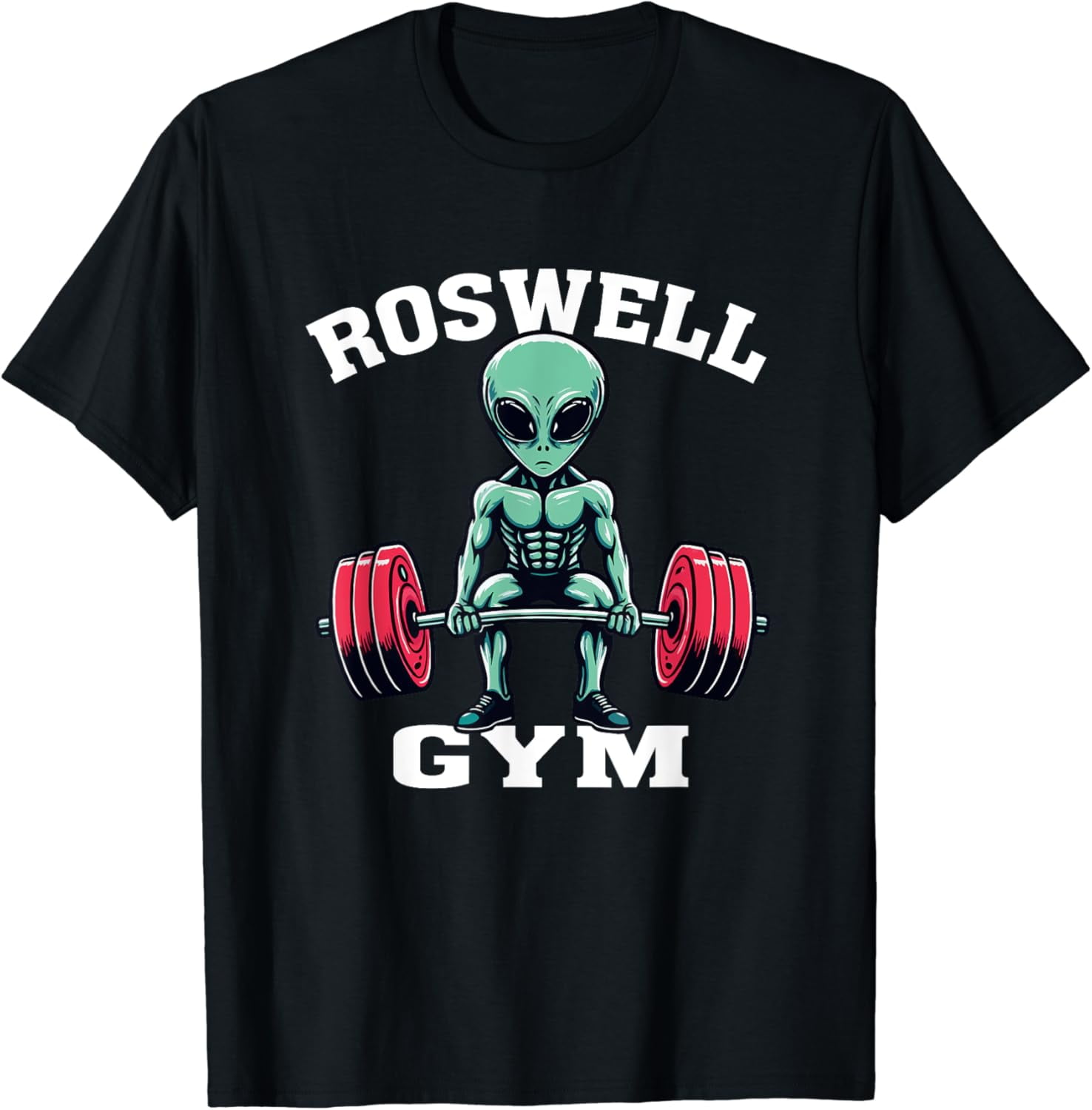 Alien Gym Funny UFO Roswell bodybuilding Fitness T-Shirt - Walmart.com