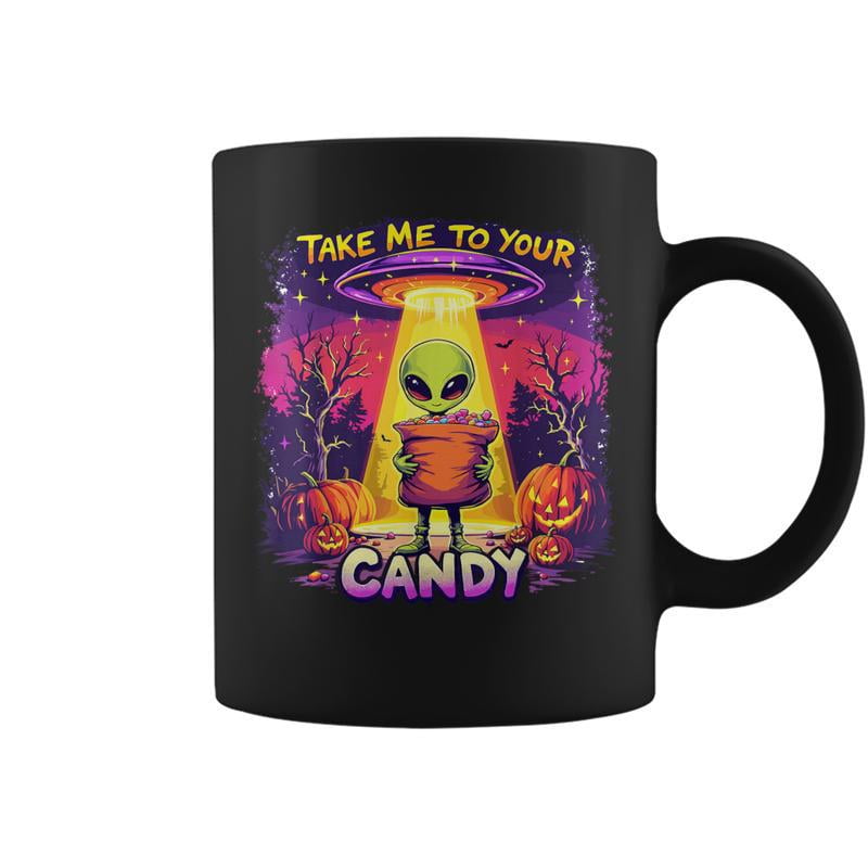 Alien Halloween Costume Trick Or Treat Space Ufo Candy Coffee Mugs ...