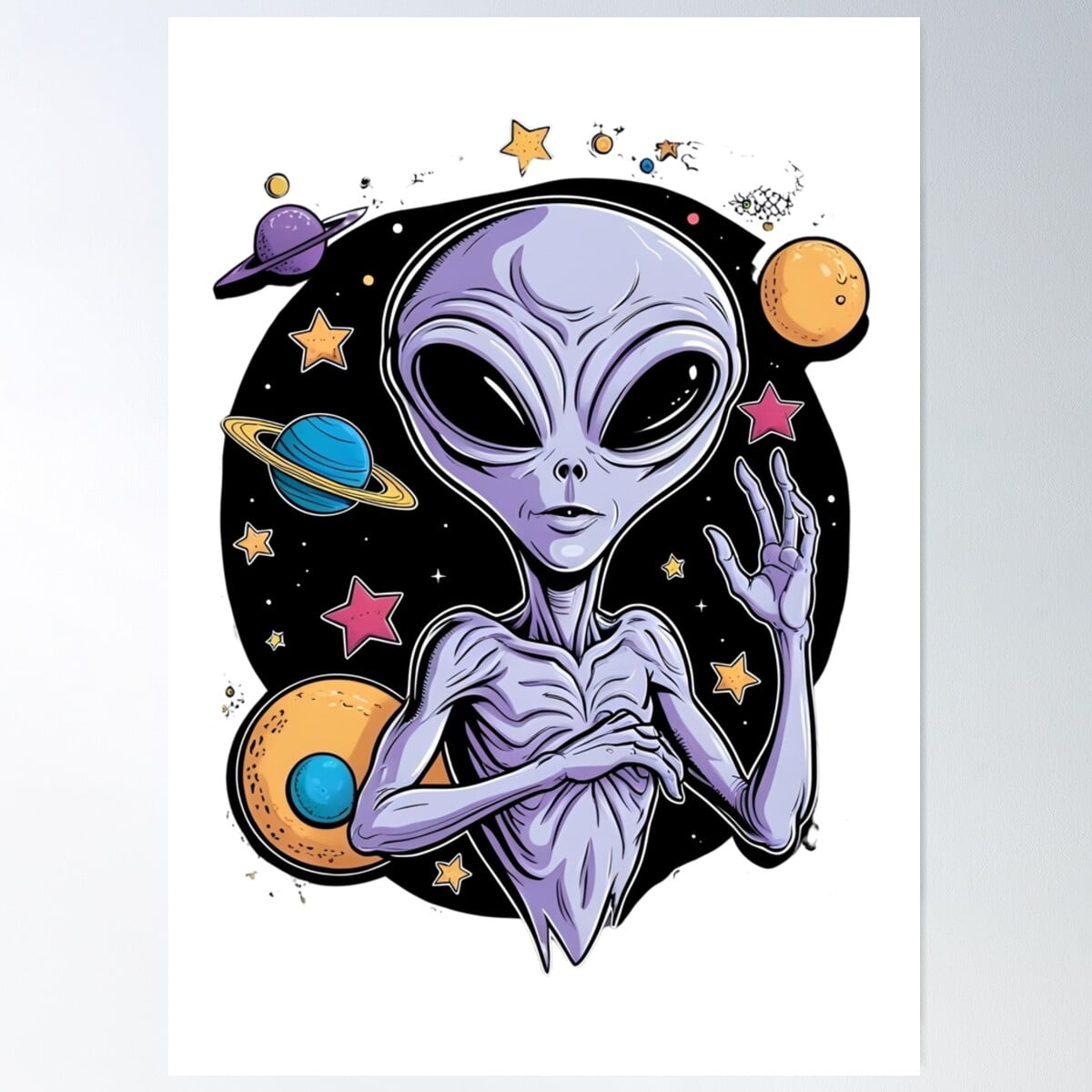 Alien Halo Poster Wall Art, Modern Wall Decor For Living Room Bedroom ...