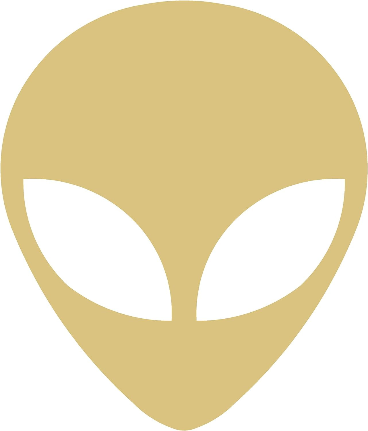 Alien Head Cutout Unfinished Wood Planet School Decor Space Door Hanger ...