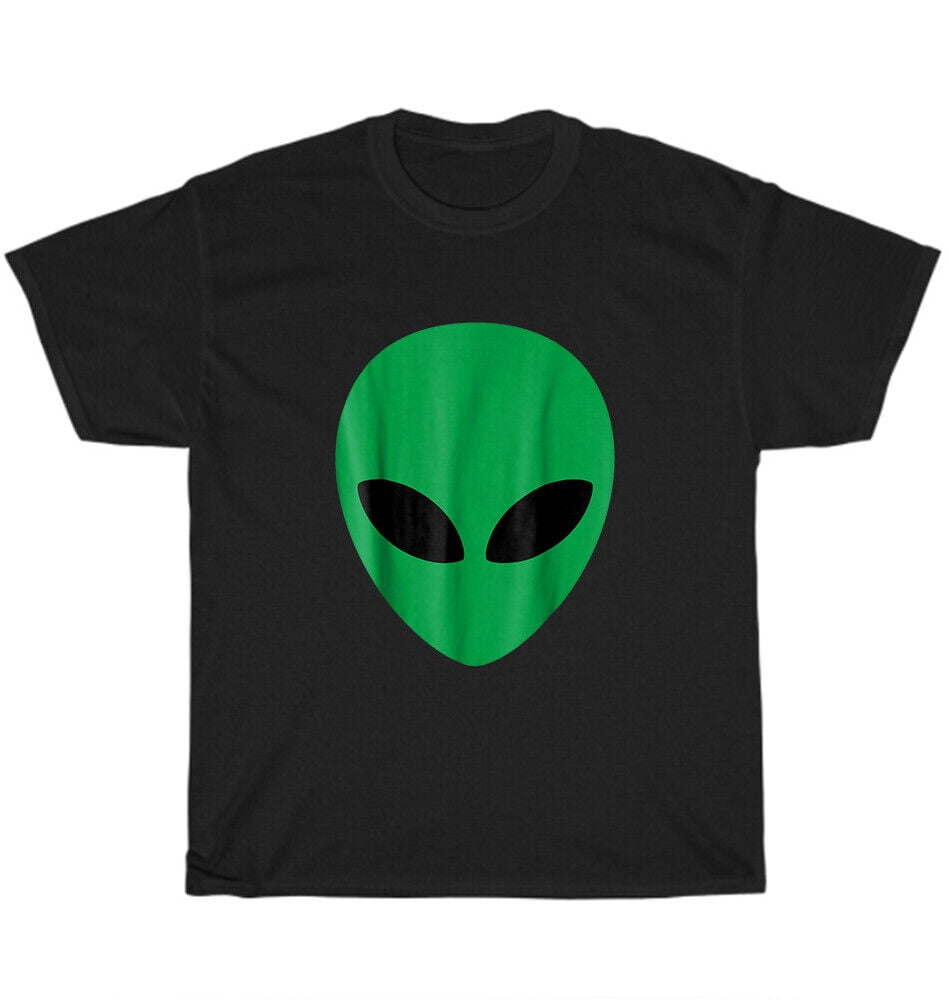 Alien Head Green Alien Abduction UFO Aliens T-Shirt Unisex Funny Tee ...
