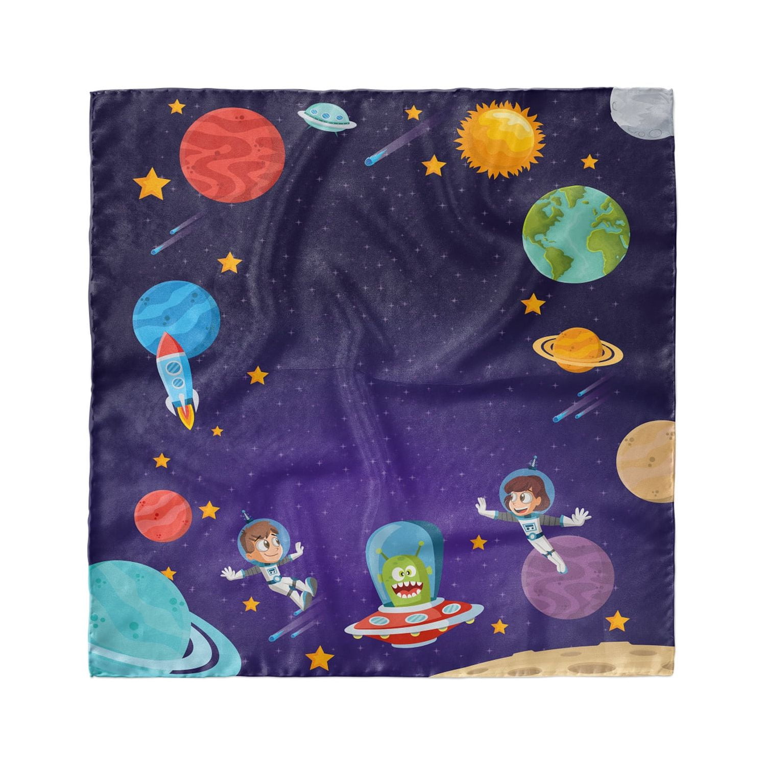Alien Head Scarf, Astronaut Kids Outer Space, Head Wrap, 3 Sizes, by ...