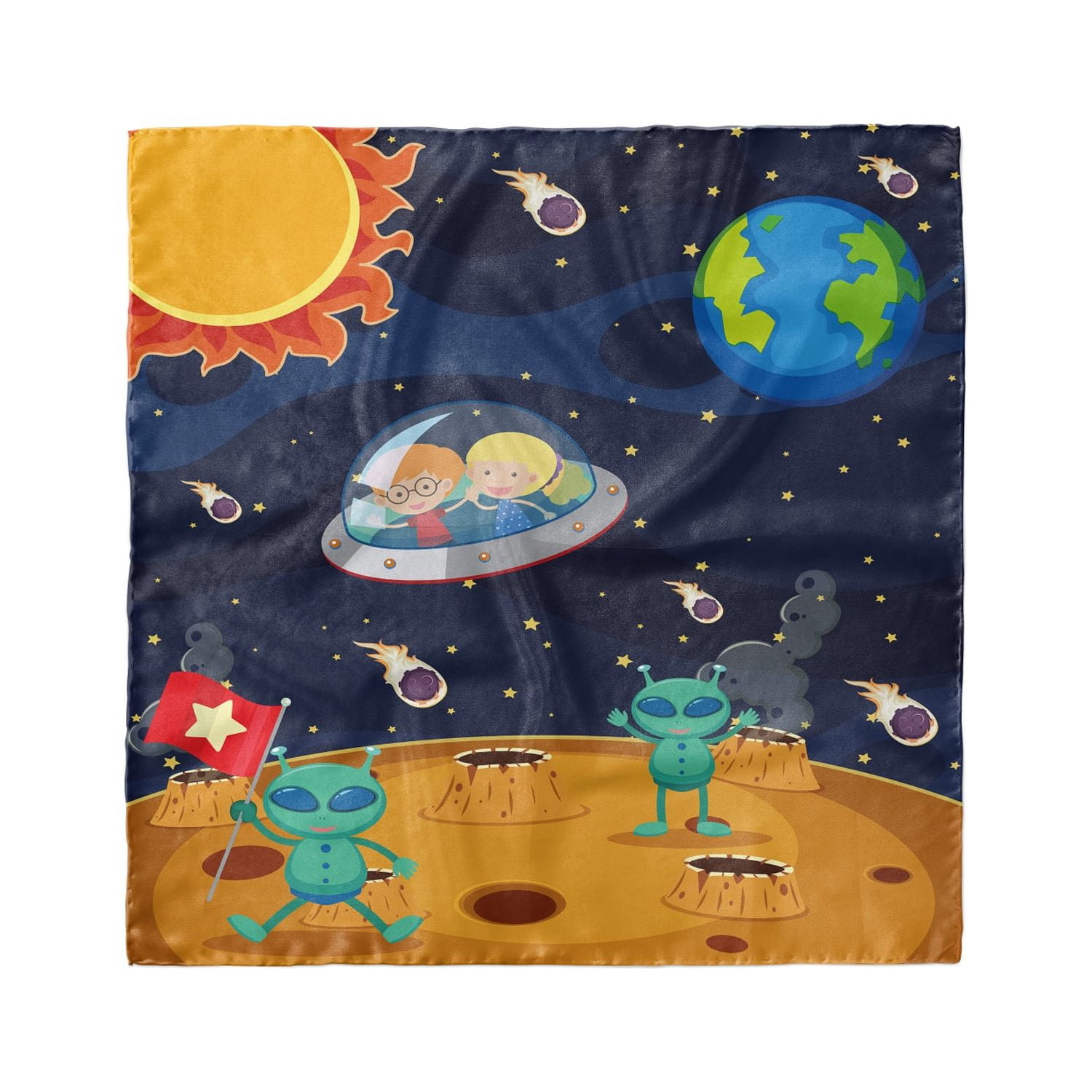 Alien Head Scarf, Children Space Travel Galaxy, Head Wrap, 3 Sizes, by ...