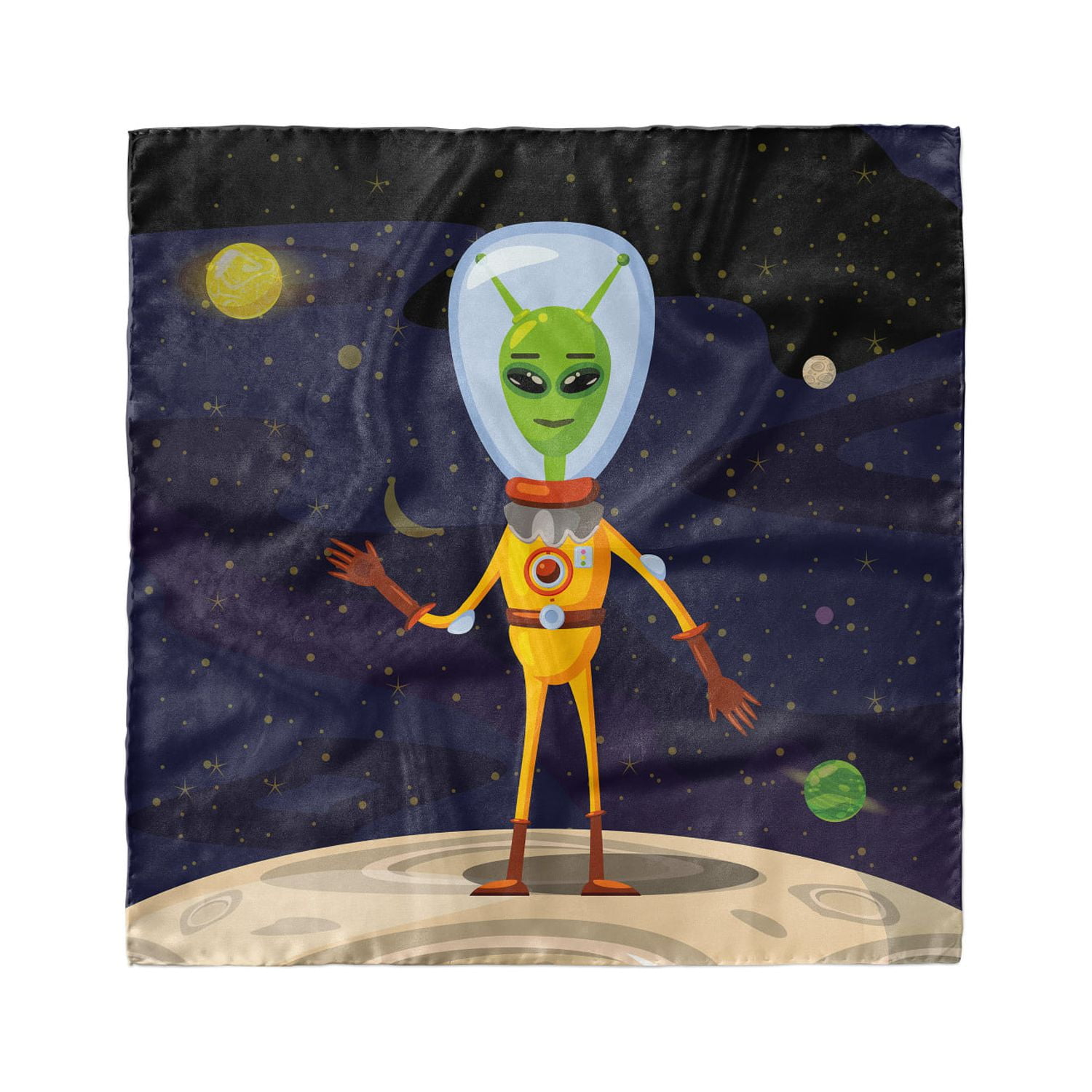 Alien Head Scarf, Funny Creature in a Spacesuit, Head Wrap, 3 Sizes, by ...