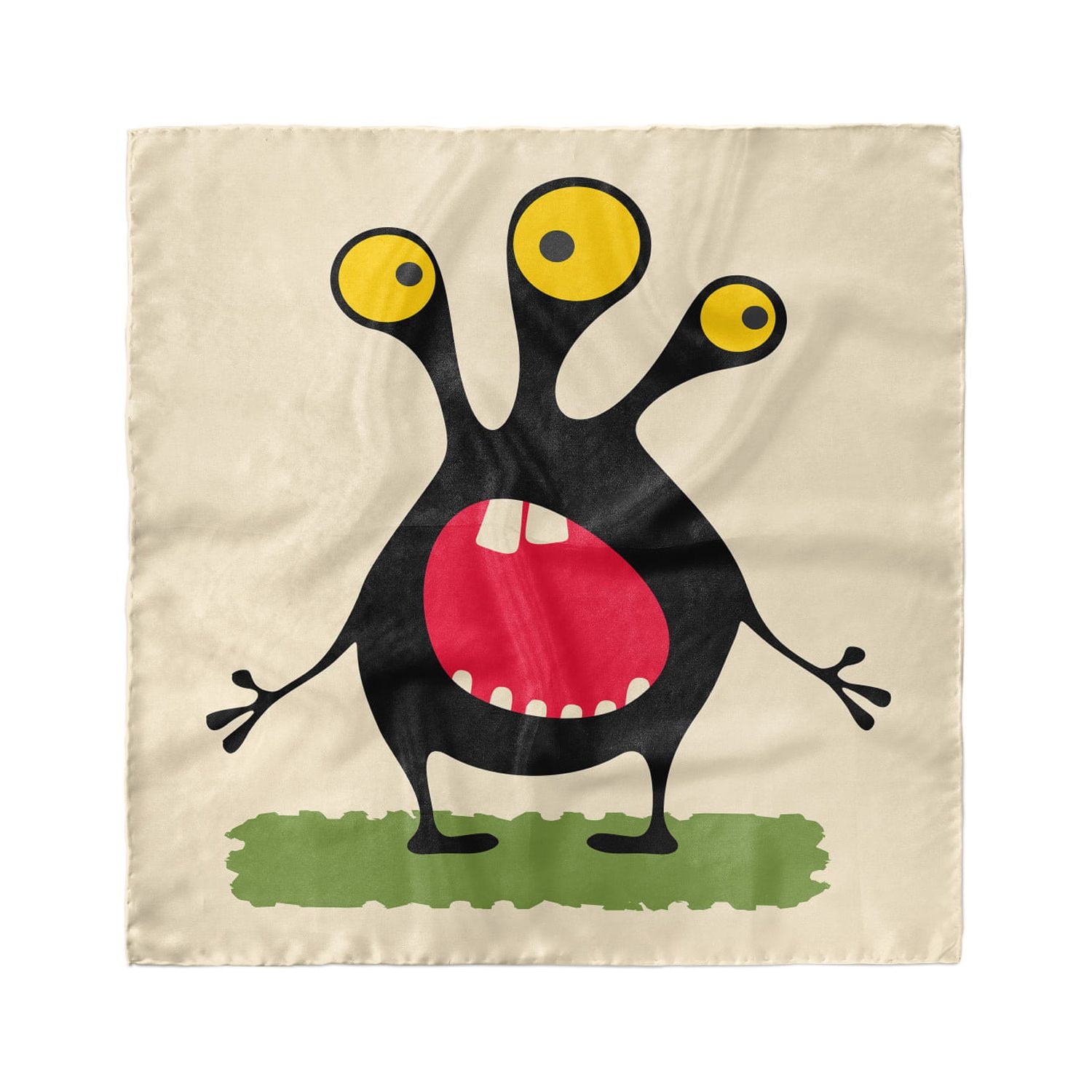 Alien Head Scarf, Funny Monster with 3 Eyes, Head Wrap, 3 Sizes, by ...