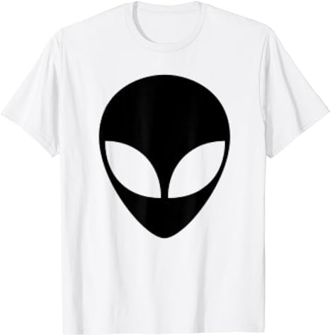 Alien Head T-shirt Black 90s Style Funny Cool Awesome Tee - Walmart.com