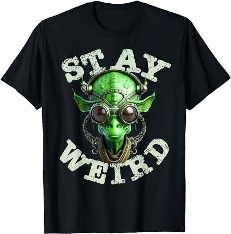 Alien Head Trippy Stay Weird Techno Rave EDM Music Festival T-Shirt ...