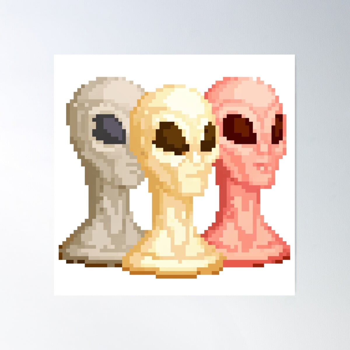 Alien Head Y2K Aesthetic Poster Wall Art, Modern Wall Decor For Living ...