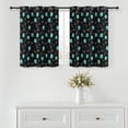 Alien Head and UFO Deep Black Pattern Blackout Curtains,Triple Weaved ...