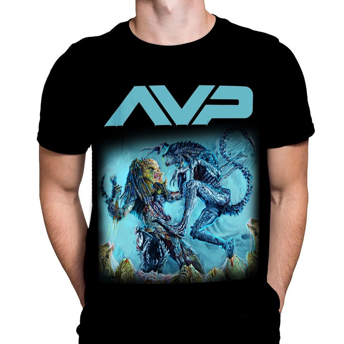 Alien Horror Halloween T-Shirt - alien Vs Predator - Sizes S - 5XL - Walmart.com