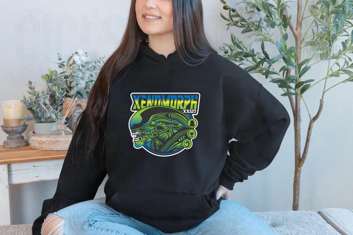 Alien Horror Hoodie Xenomorph XX121 Sci-Fi Graphic with Fear Vibe, for ...