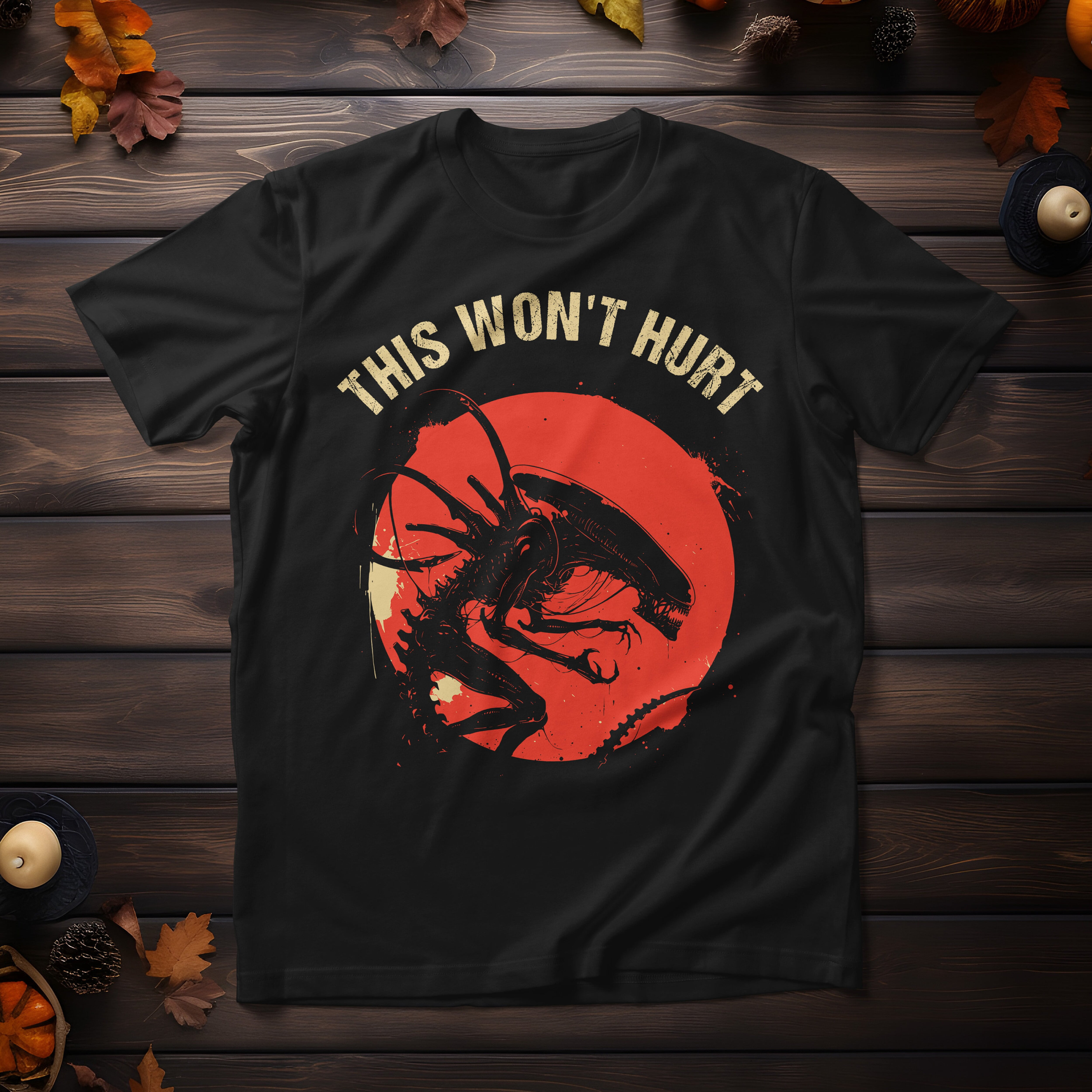 Alien Hunter Shadow This Wont Hurt T-Shirt, Vintage Cosmic Creature Tee ...