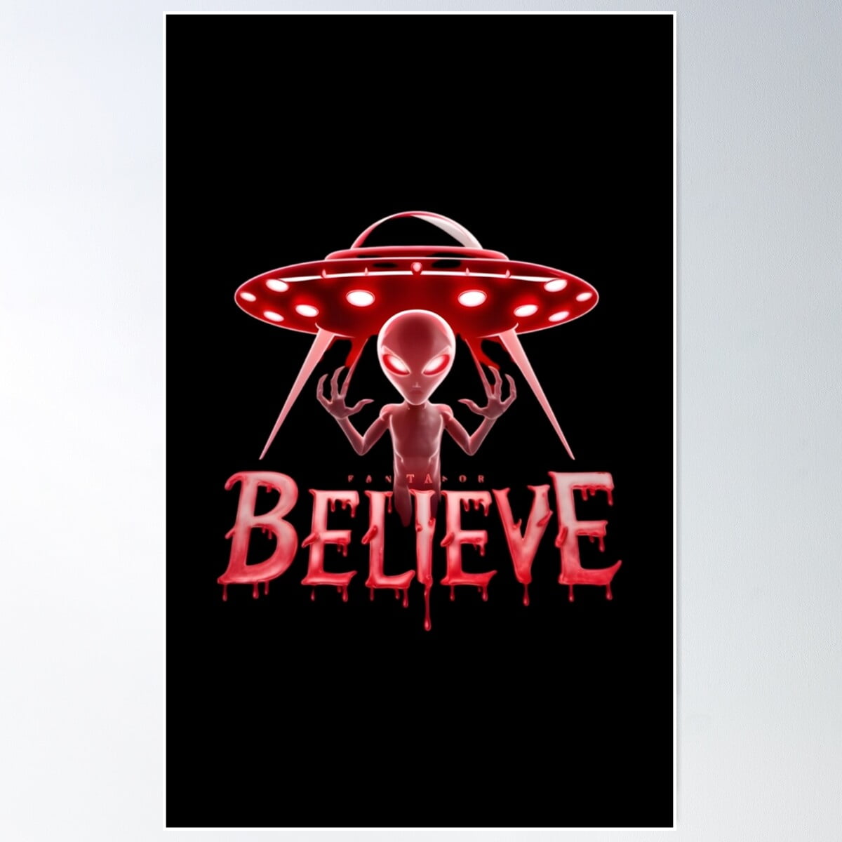 Alien - I Believe Poster Wall Art, Modern Wall Decor For Living Room ...