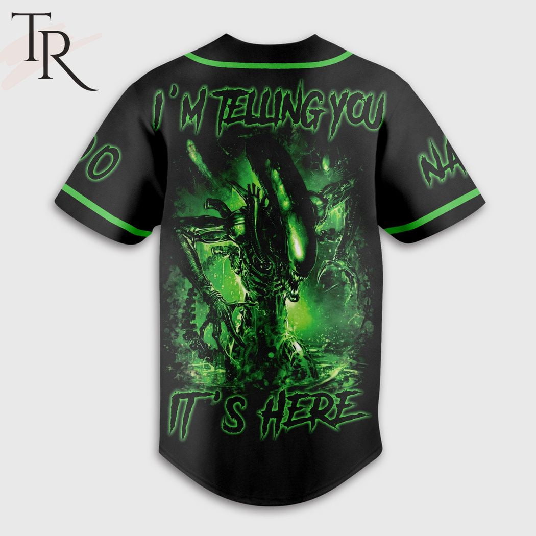 Alien I'm Telling You... It's Here Custom Baseball Jersey - Walmart.com