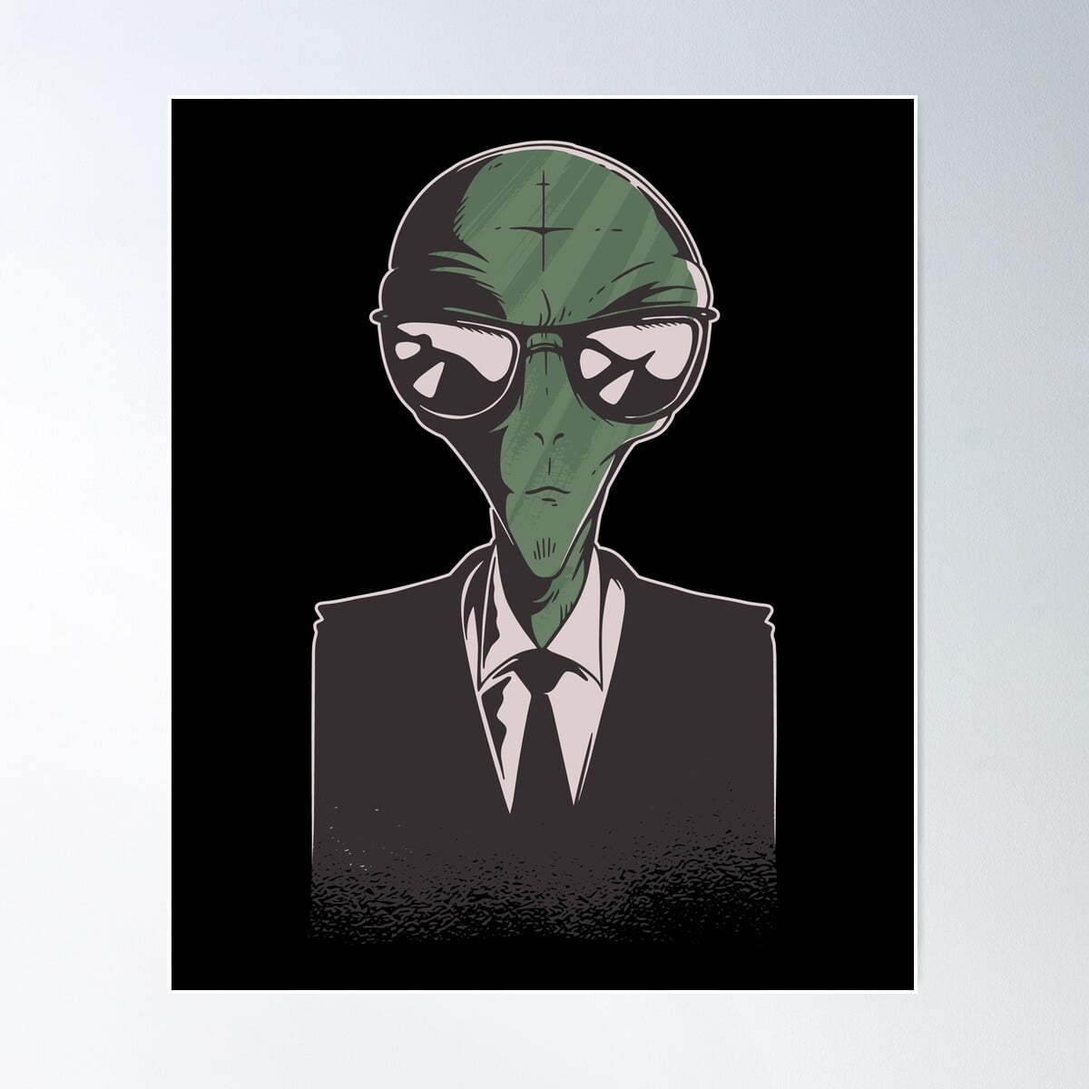 Alien In A Suit Poster Wall Art, Modern Wall Decor For Living Room ...