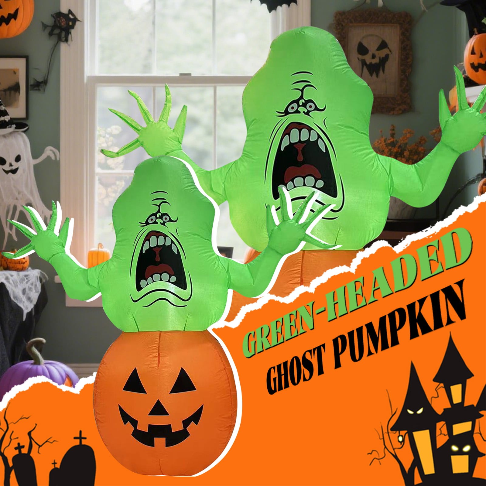 Alien Inflatable, 59in Alien Halloween Decorations, Halloween ...