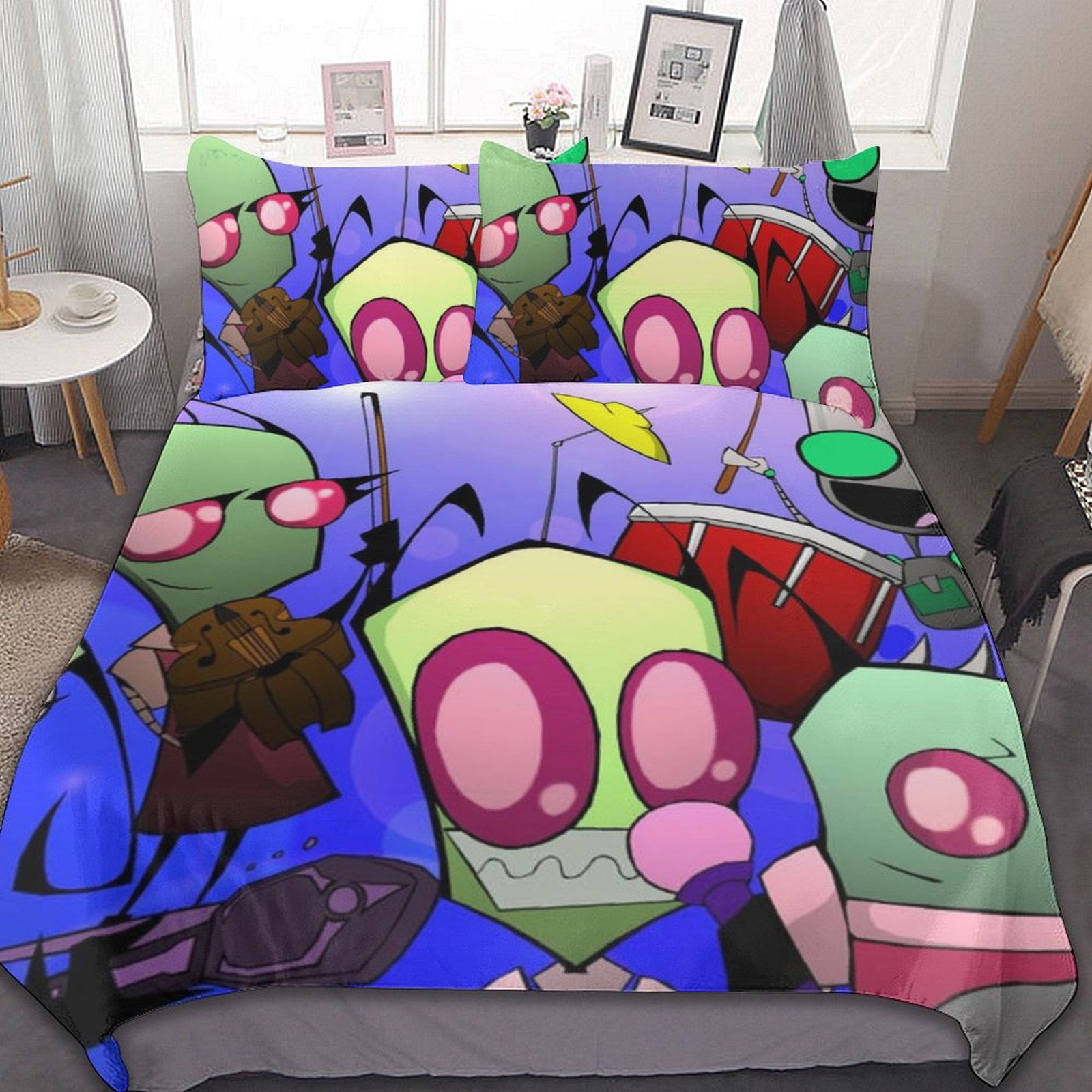 Alien Invader Zim 3 Pieces Bedding Sets Comfortable Soft Comforter Sets ...
