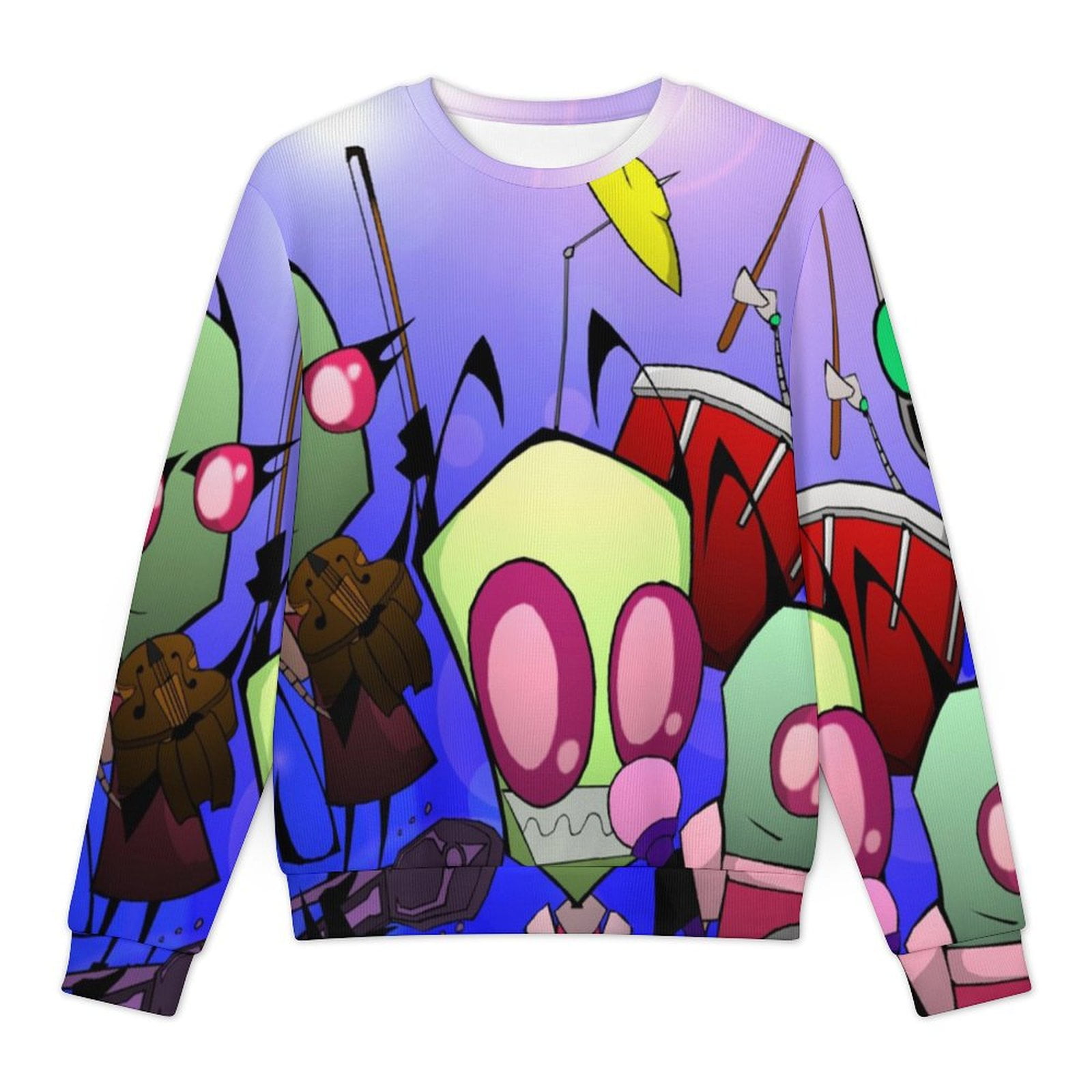 Alien Invader Zim Adult Sweater Loose Fitting Pullover Fashion 3D ...