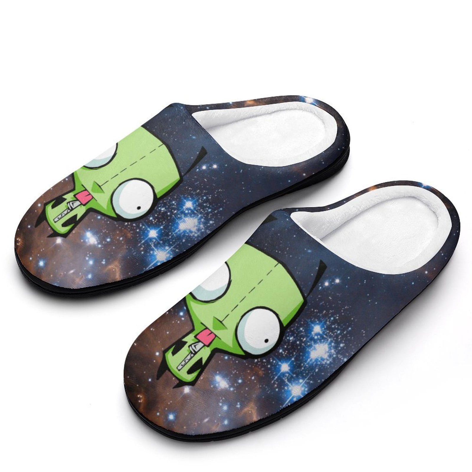 Alien Invader Zim Fuzzy Cotton Slippers For Mens Winter Cotton ...